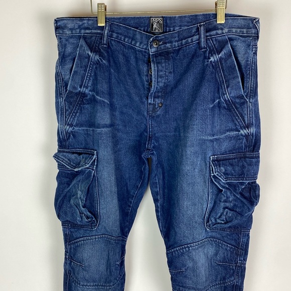PRPS | Jeans | Prps Denim Cargo Jeans Moto Daytona Slender Fit Mens 36 | Poshmark